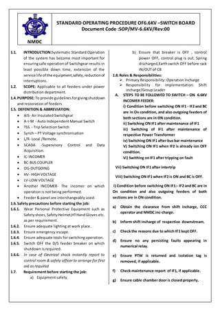 Sop 6.6 kv switchboard edited | DOCX
