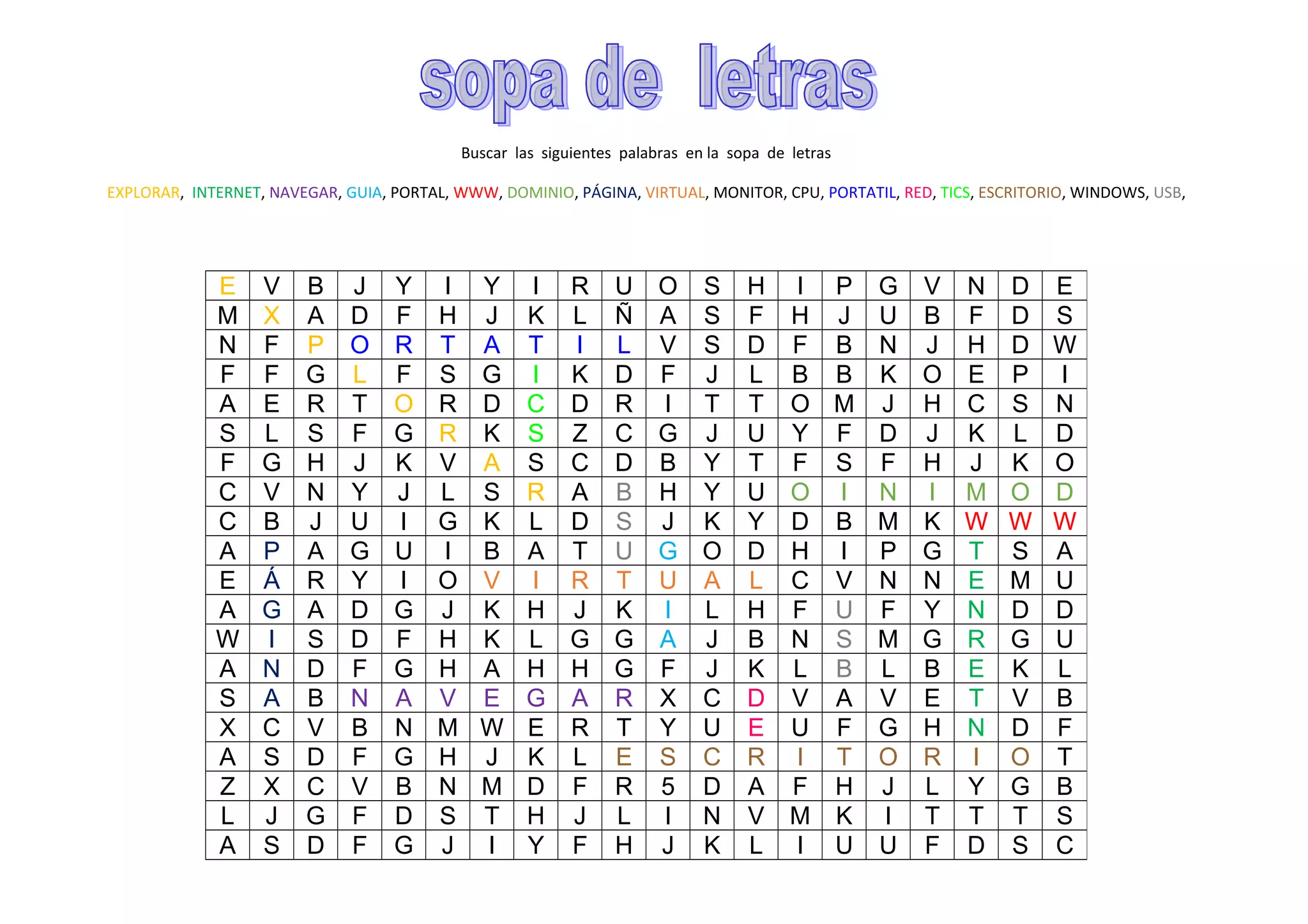 Sopa --de--letras | DOC