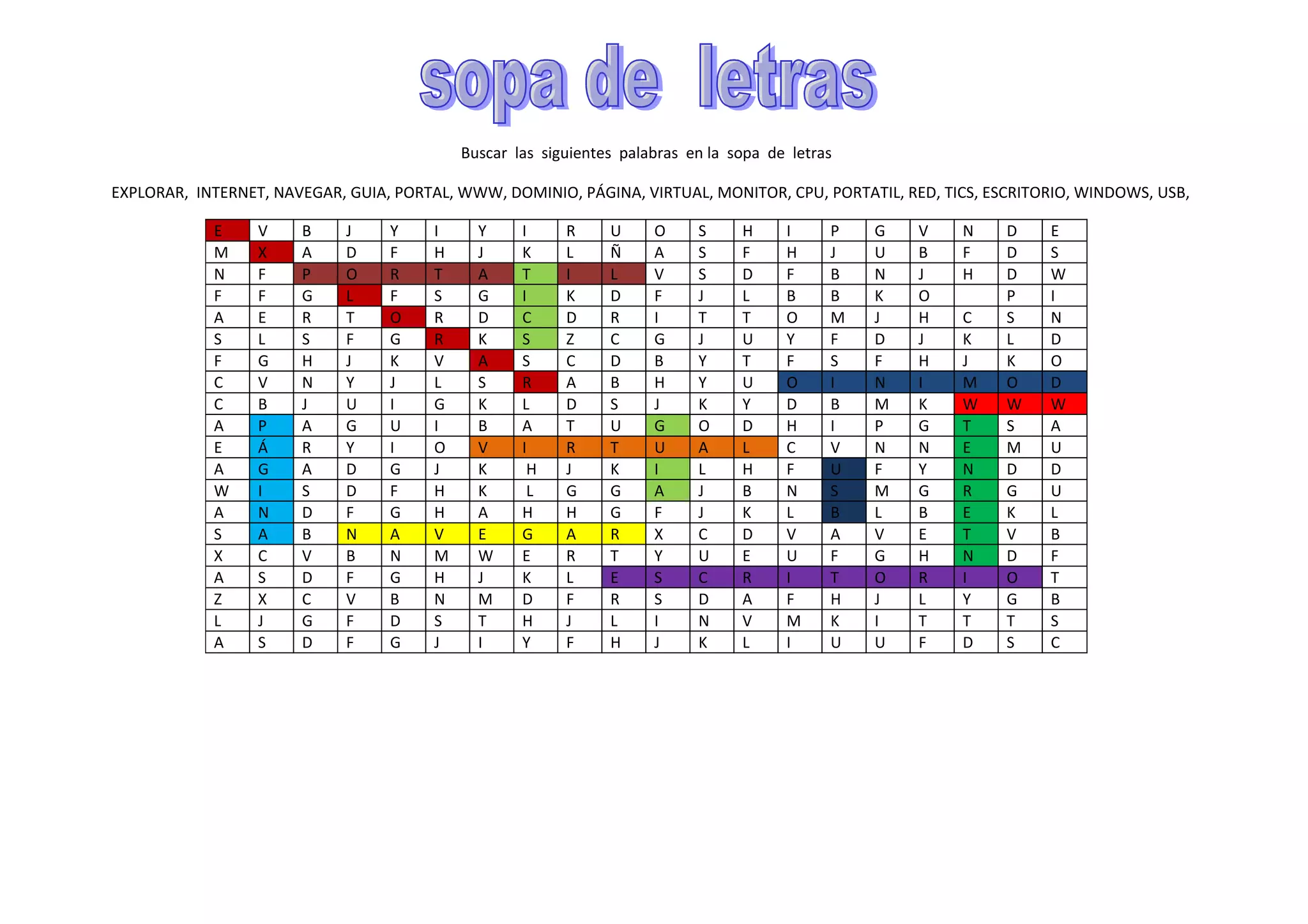 Sopa --de--letras | PPT
