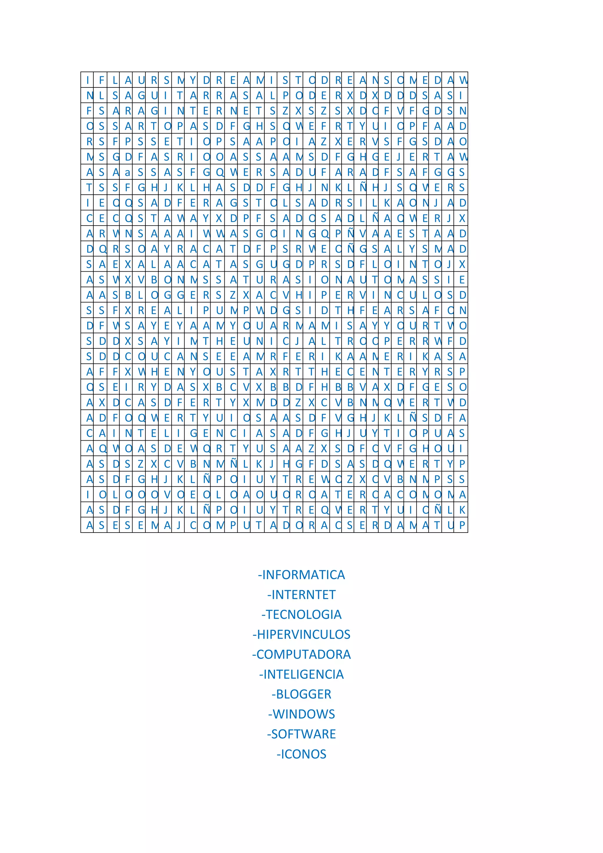 Sopa de letras | DOCX