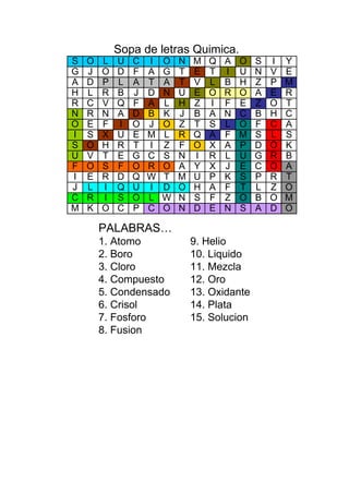 😲 Sopa de Letras 😲 Como somos - Master - Science Lab