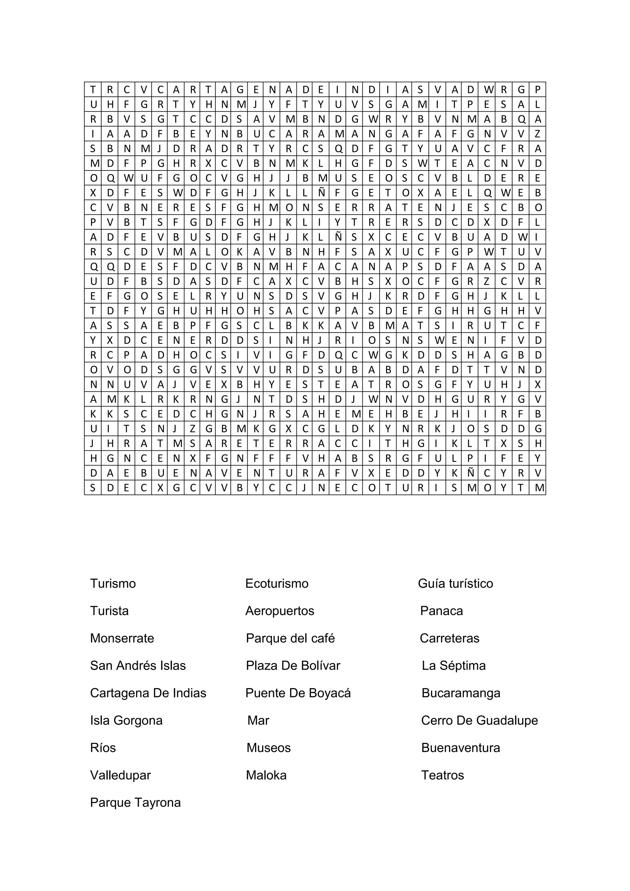 Sopa de letras | DOCX