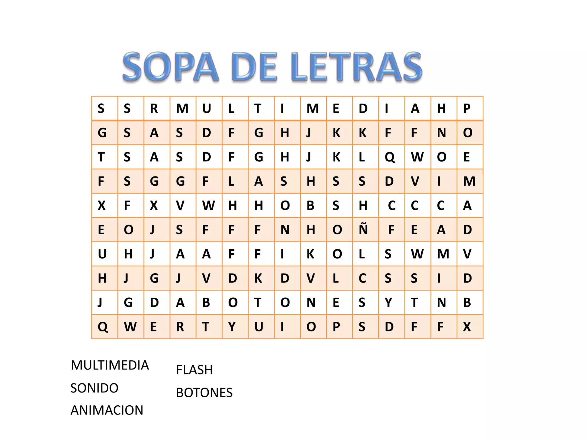 Sopa de letras | PPTX