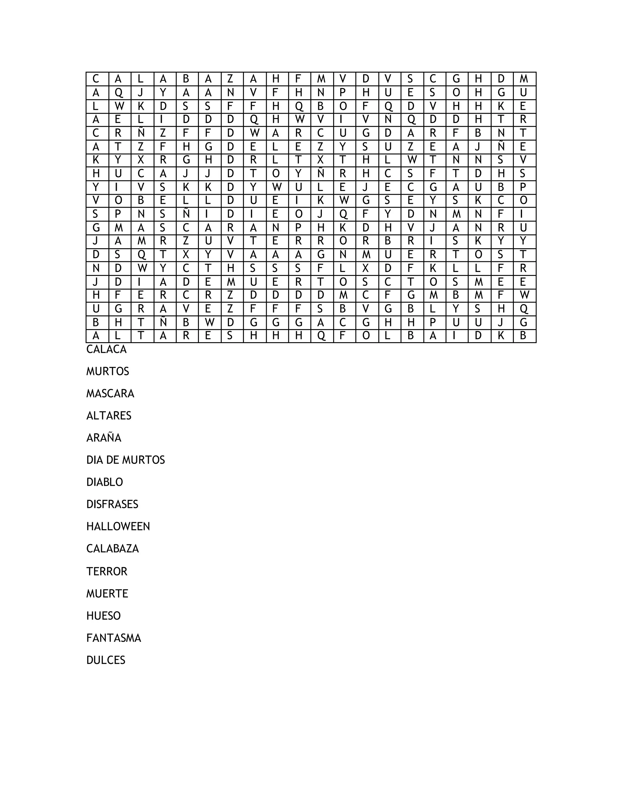 Sopa de letras | PDF
