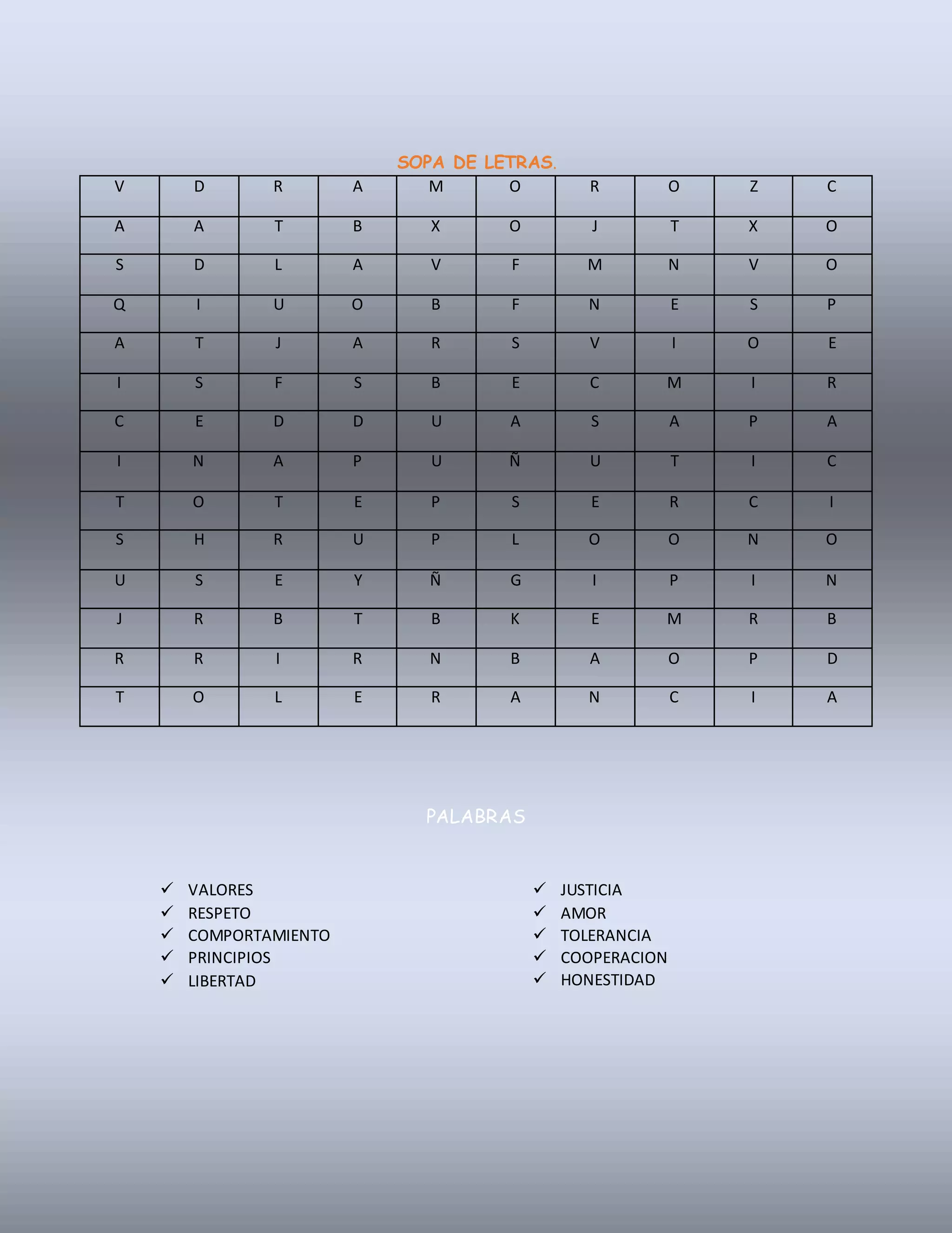 ¡Sopa de letras! | PDF