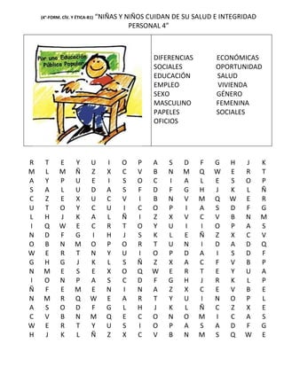 Sopa de letras 4° | DOC