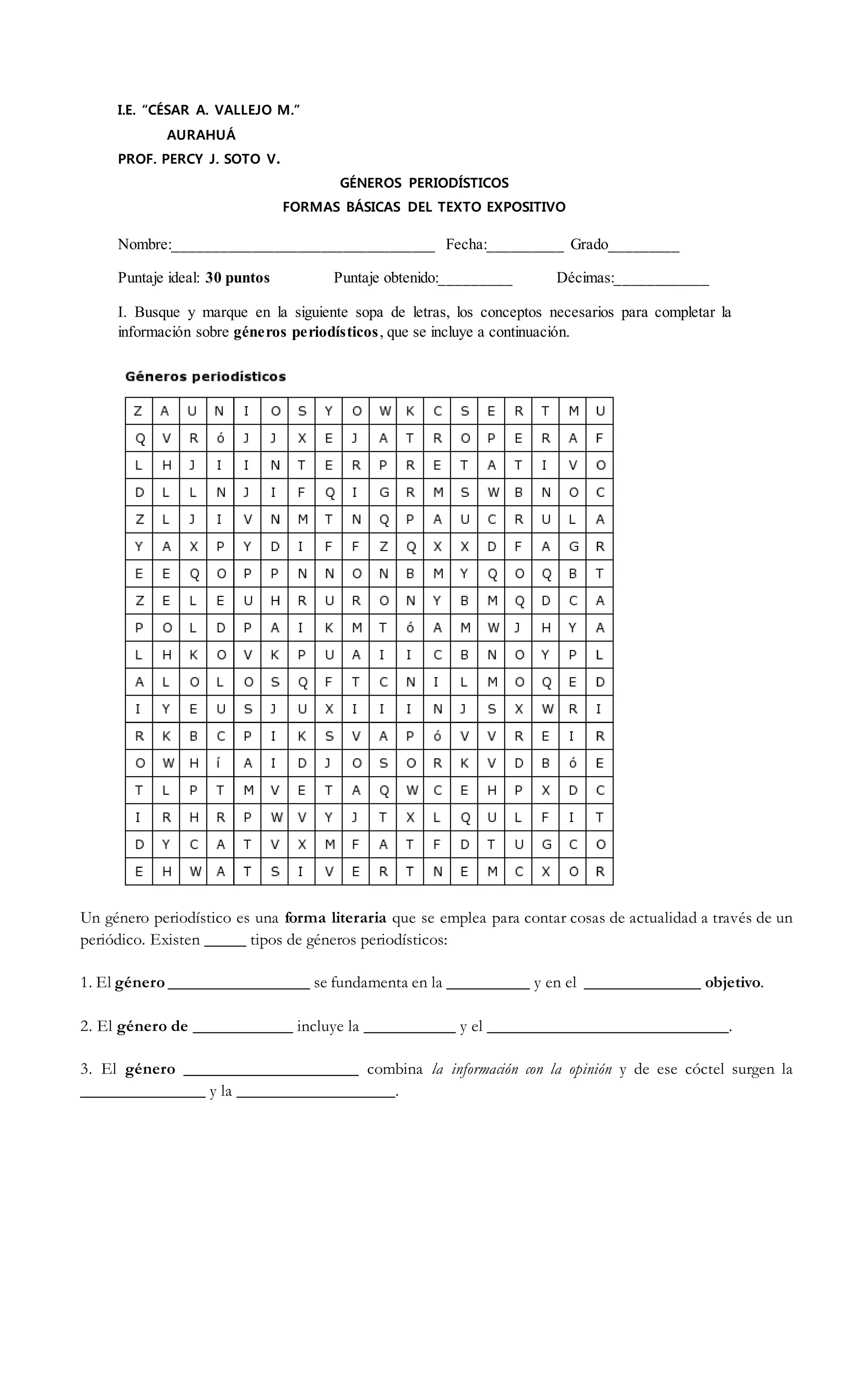 Sopa de letras 4 to | DOCX