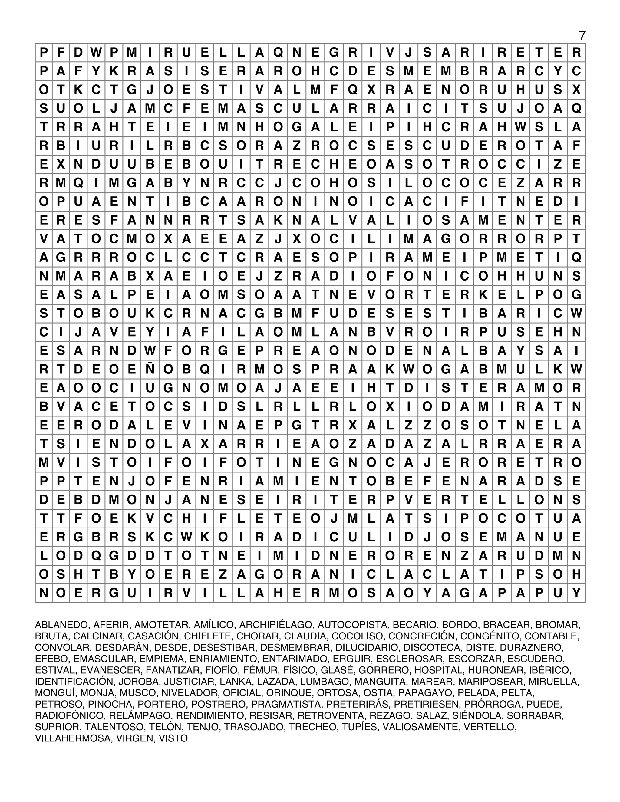 SOPA DE LETRAS PARA AGILIDAD DE LA MENTE | PDF
