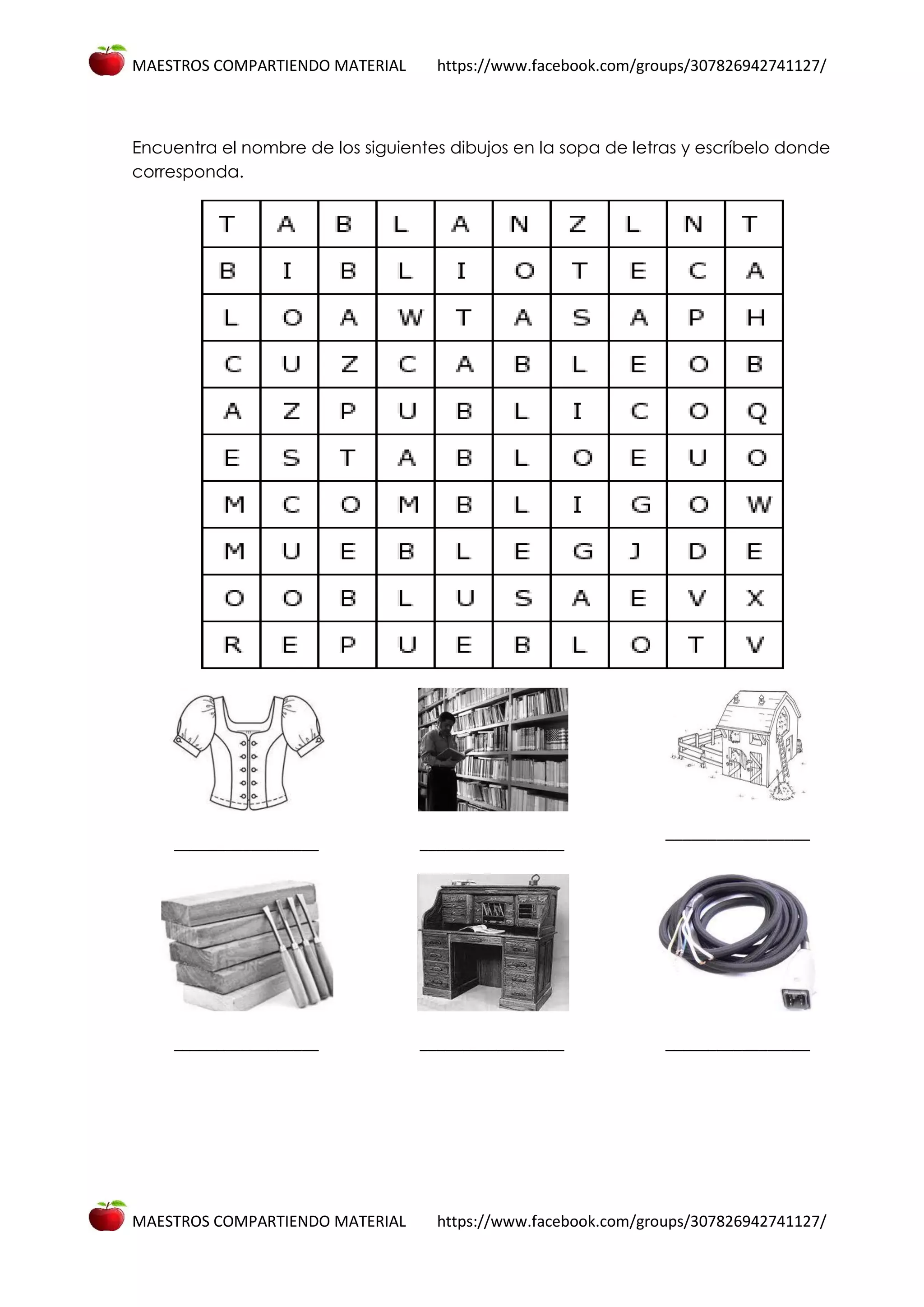 Sopa de letras de silabas trabadas | PDF