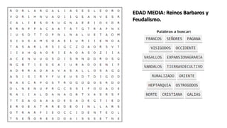 Sopa de letras edad media | PPT
