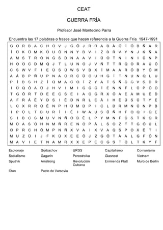 Sopa de letras guerra fria | PDF
