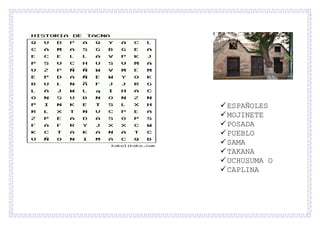 Sopa de letras historia de tacna | DOCX