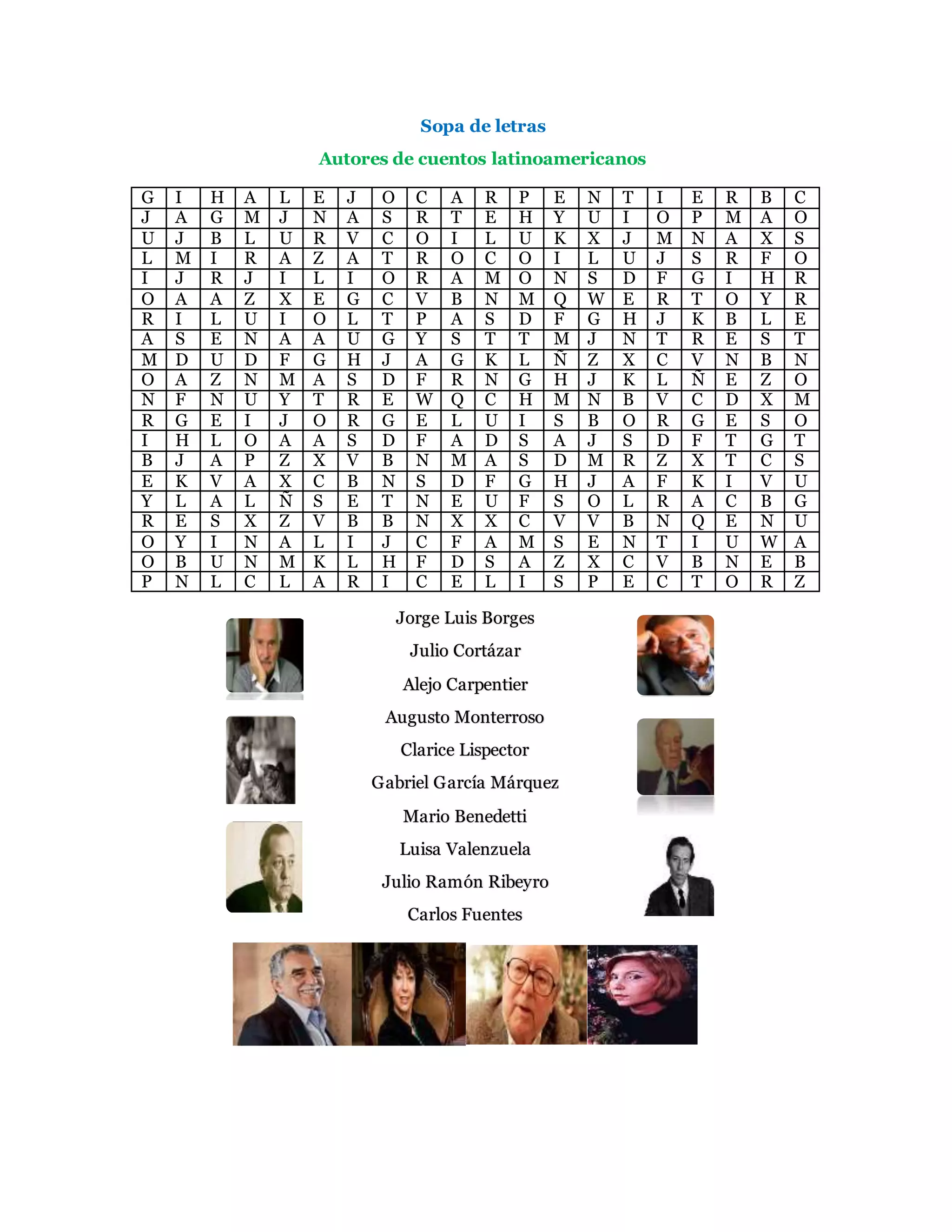 Sopa de letras | DOCX