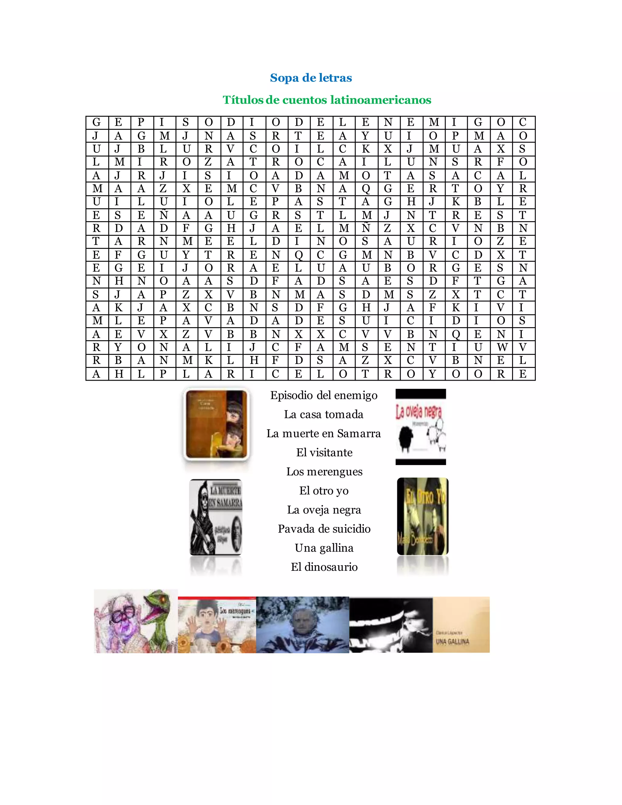 Sopa de letras | DOCX