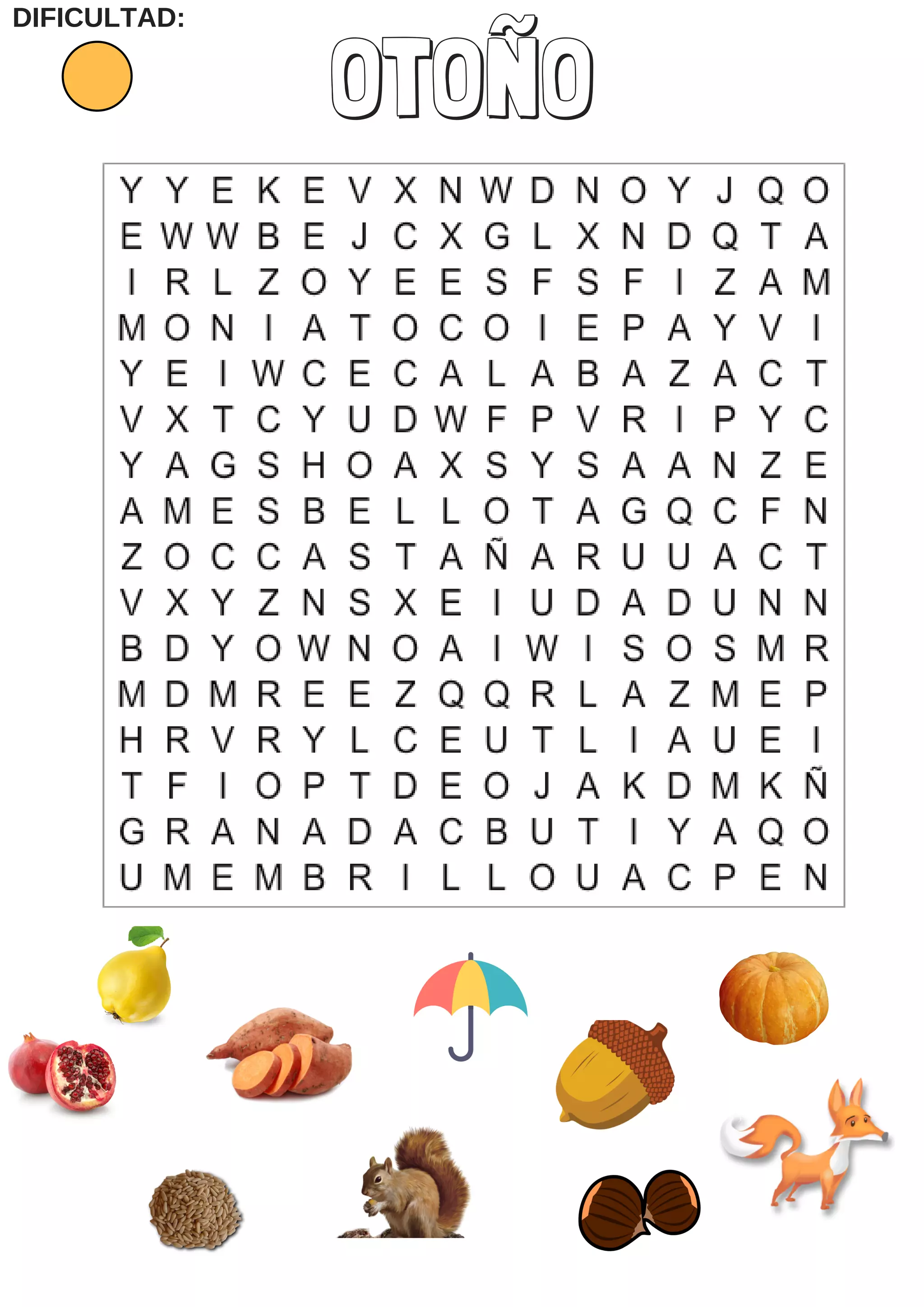 SOPA DE LETRAS DE OTOÑO | PDF