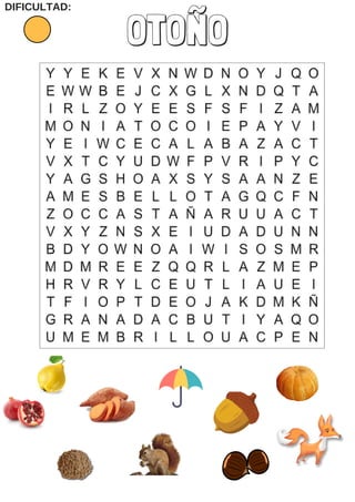 SOPA DE LETRAS DE OTOÑO | PDF