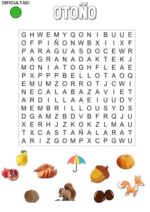 SOPA DE LETRAS DE OTOÑO