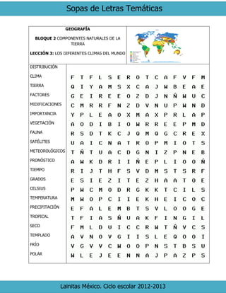 Sopa de letras p5 2bim | PDF