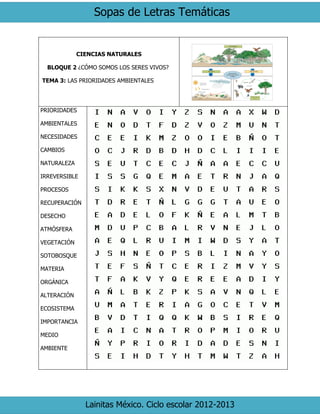 Sopa de letras p5 2bim | PDF