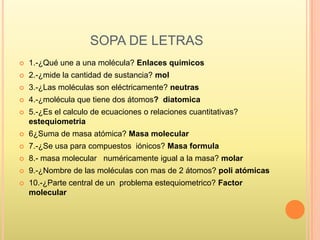 Sopa de letras quimica | PPTX
