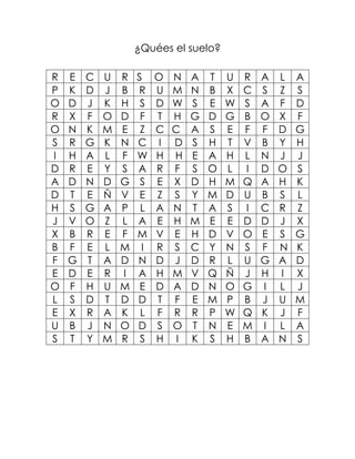 Sopa de letras suelo. | DOCX