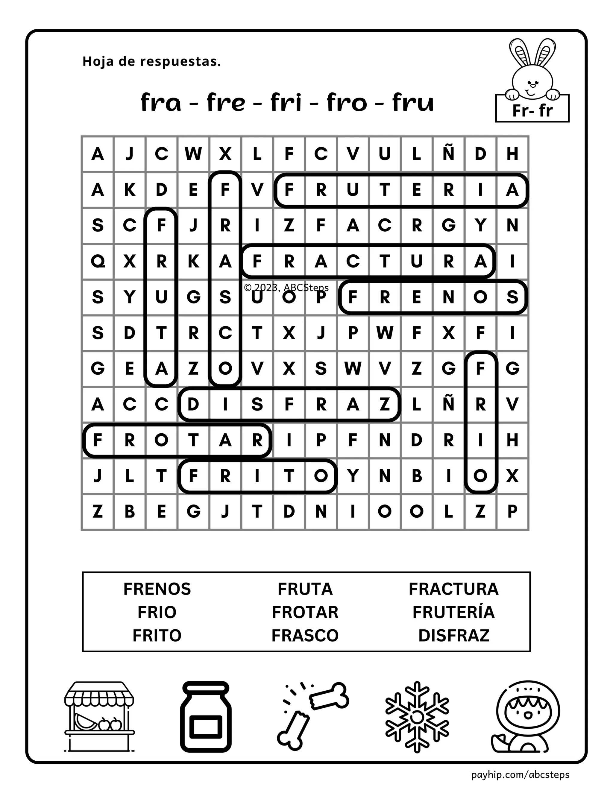 Sopa de letras sílabas trabadas formando sopa de letras | PDF