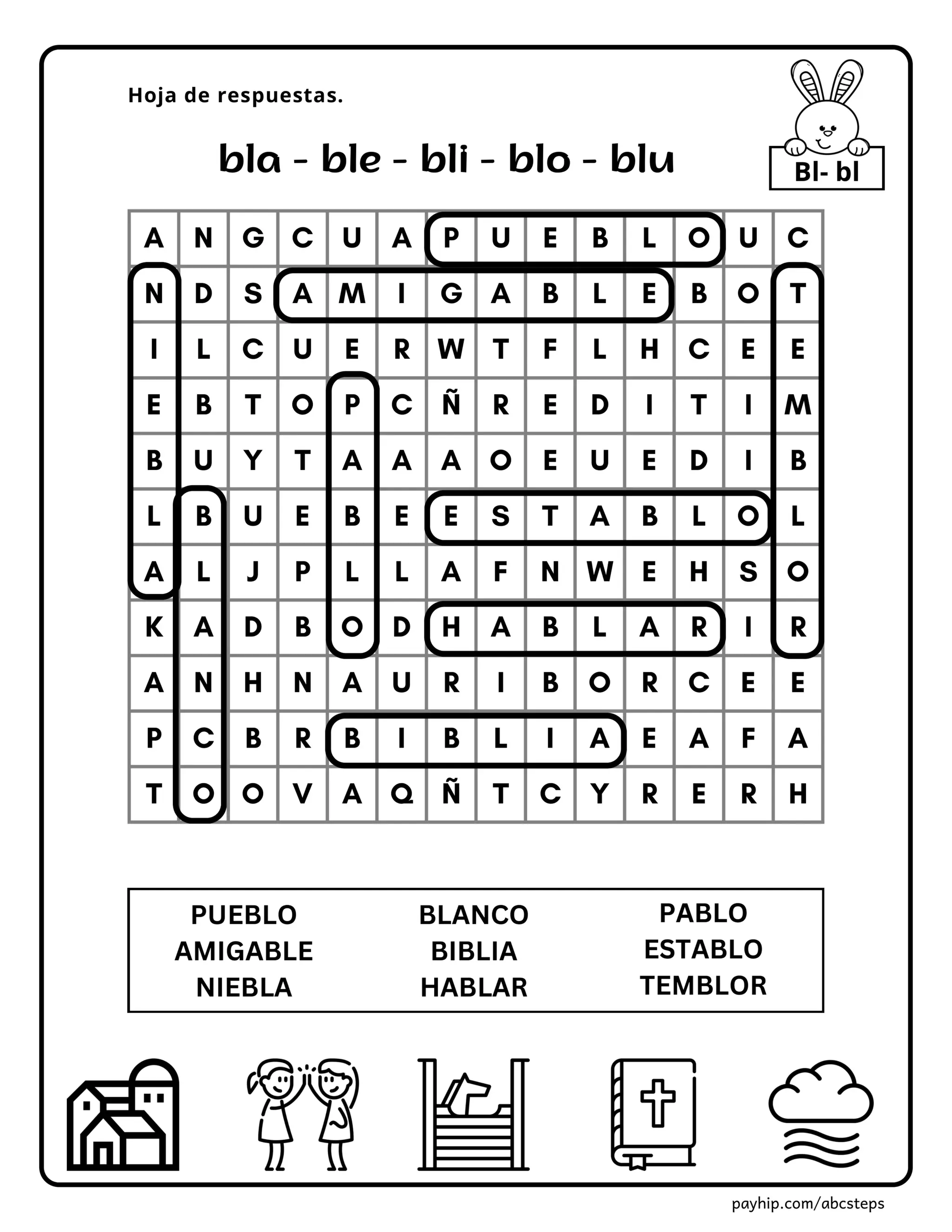 Sopa de letras sílabas trabadas formando sopa de letras | PDF