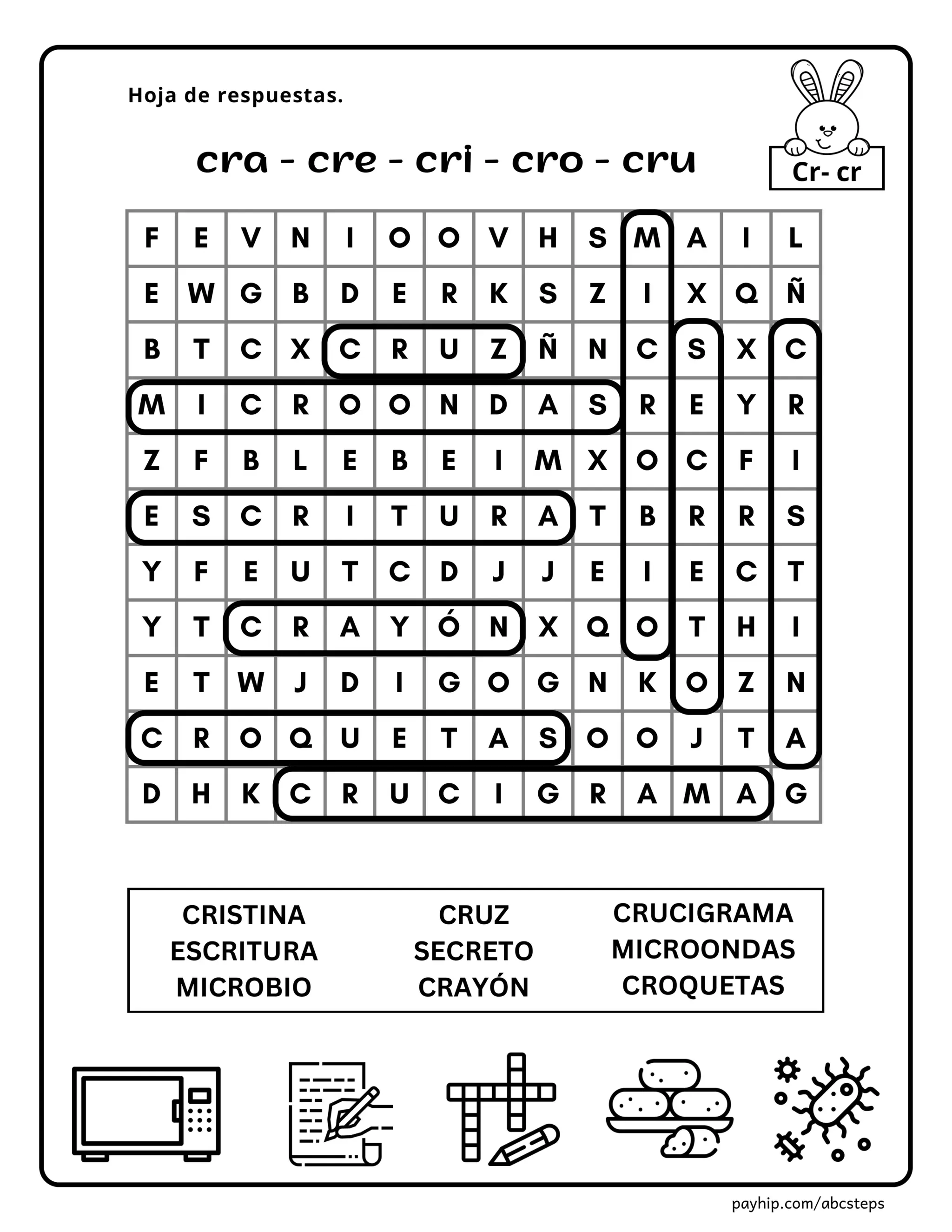 Sopa de letras sílabas trabadas formando sopa de letras | PDF