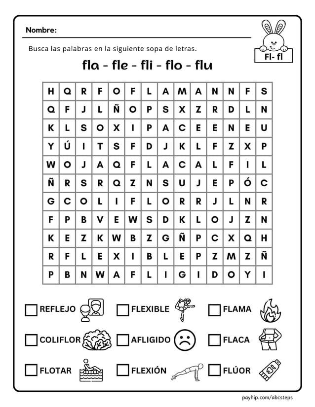 Sopa de letras sílabas trabadas formando sopa de letras | PDF