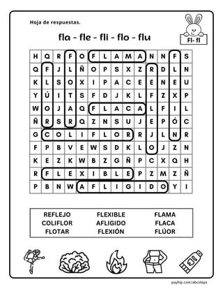 Sopa de letras sílabas trabadas formando sopa de letras | PDF