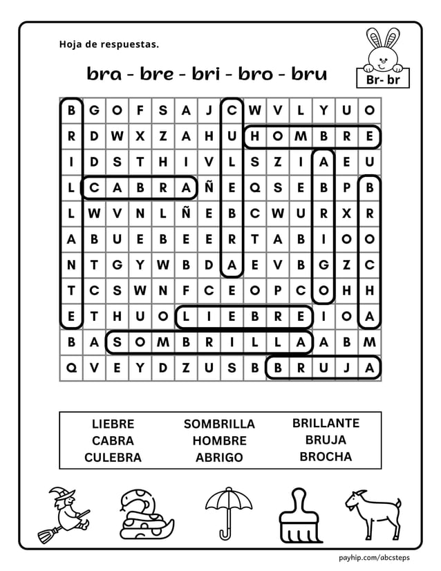 Sopa de letras sílabas trabadas formando sopa de letras | PDF