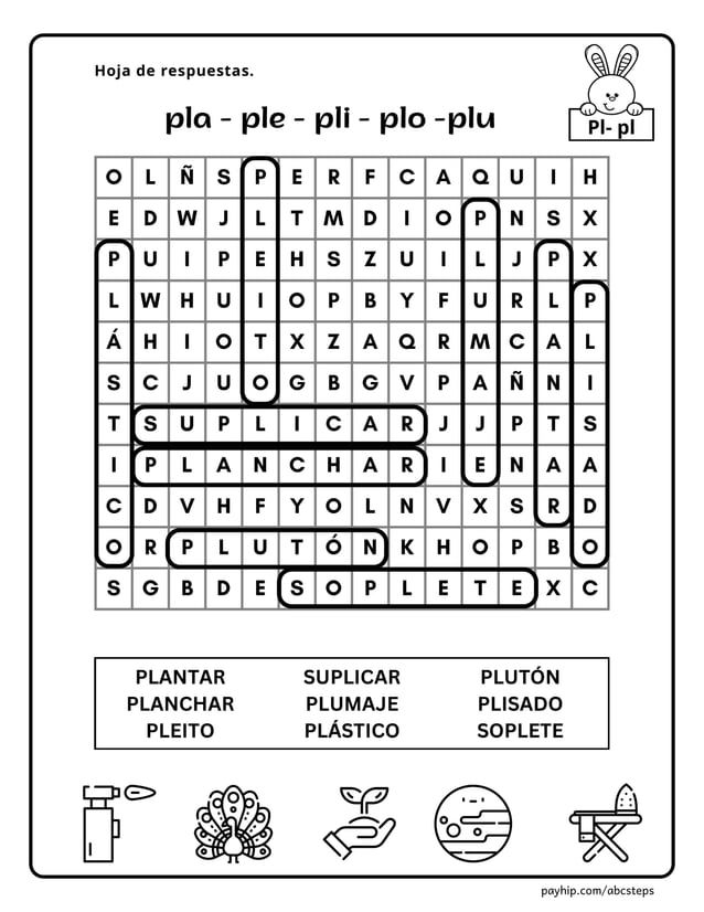 Sopa de letras sílabas trabadas formando sopa de letras | PDF