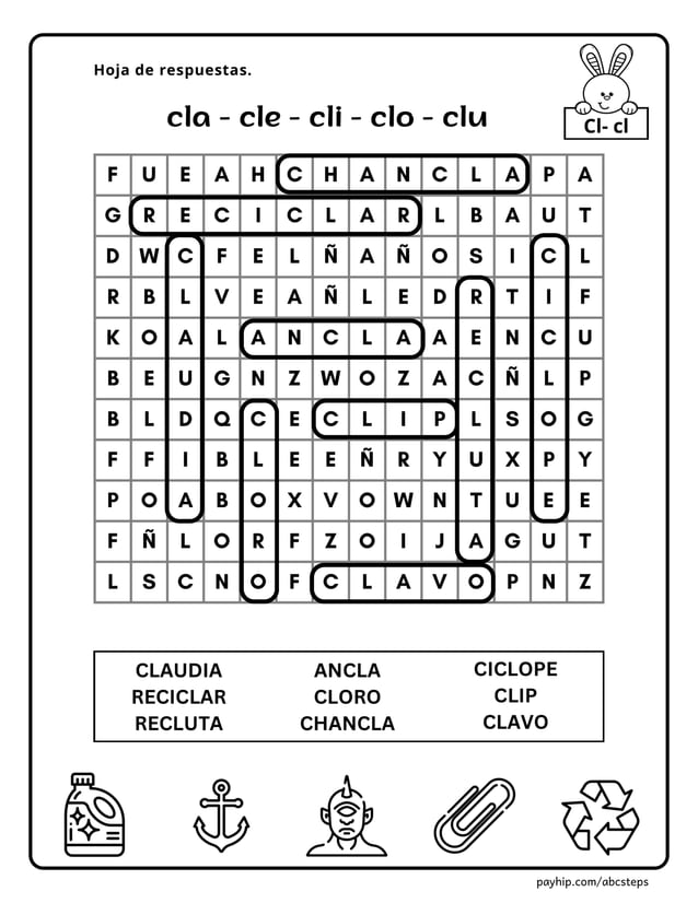 Sopa de letras sílabas trabadas formando sopa de letras | PDF