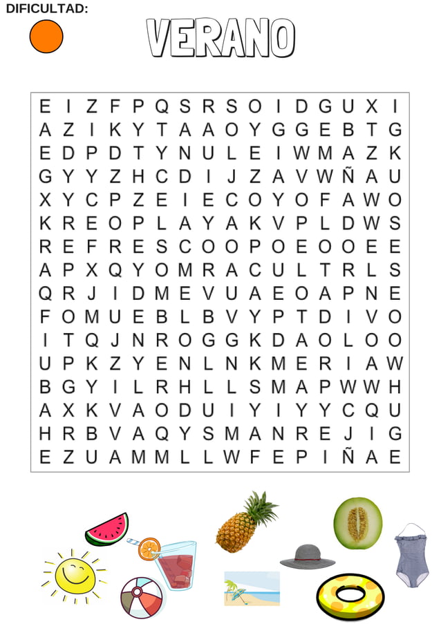 SOPA DE LETRAS DE VERANO | PDF