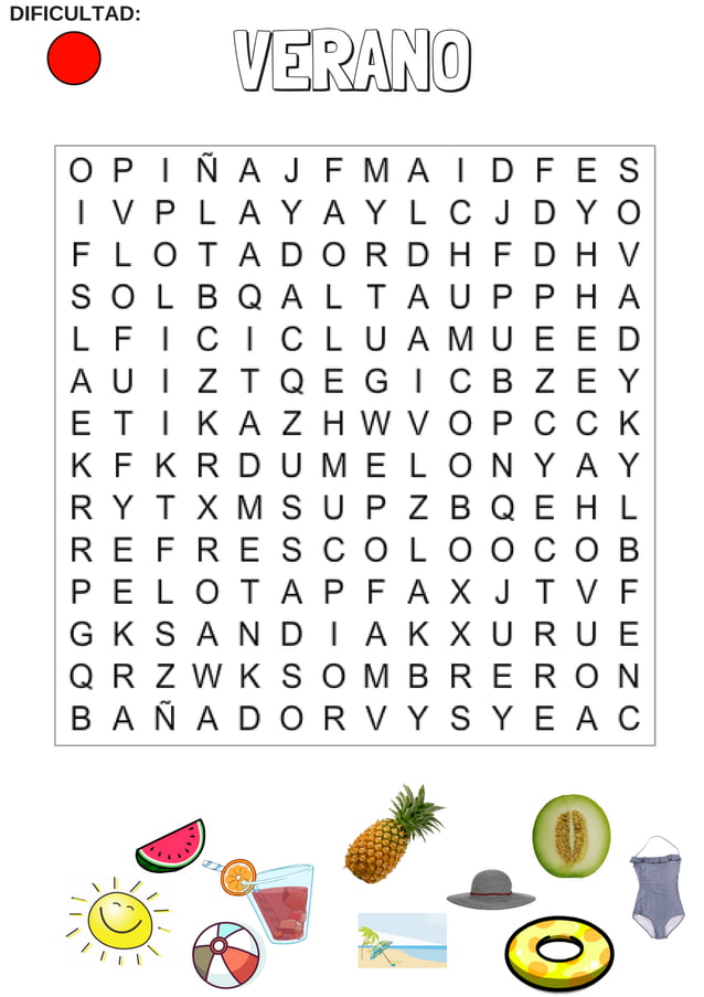 SOPA DE LETRAS DE VERANO | PDF