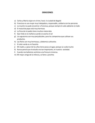 Sopa de letra y oraciones | DOCX