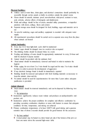 Standard Operating Procedure for animal house | DOCX