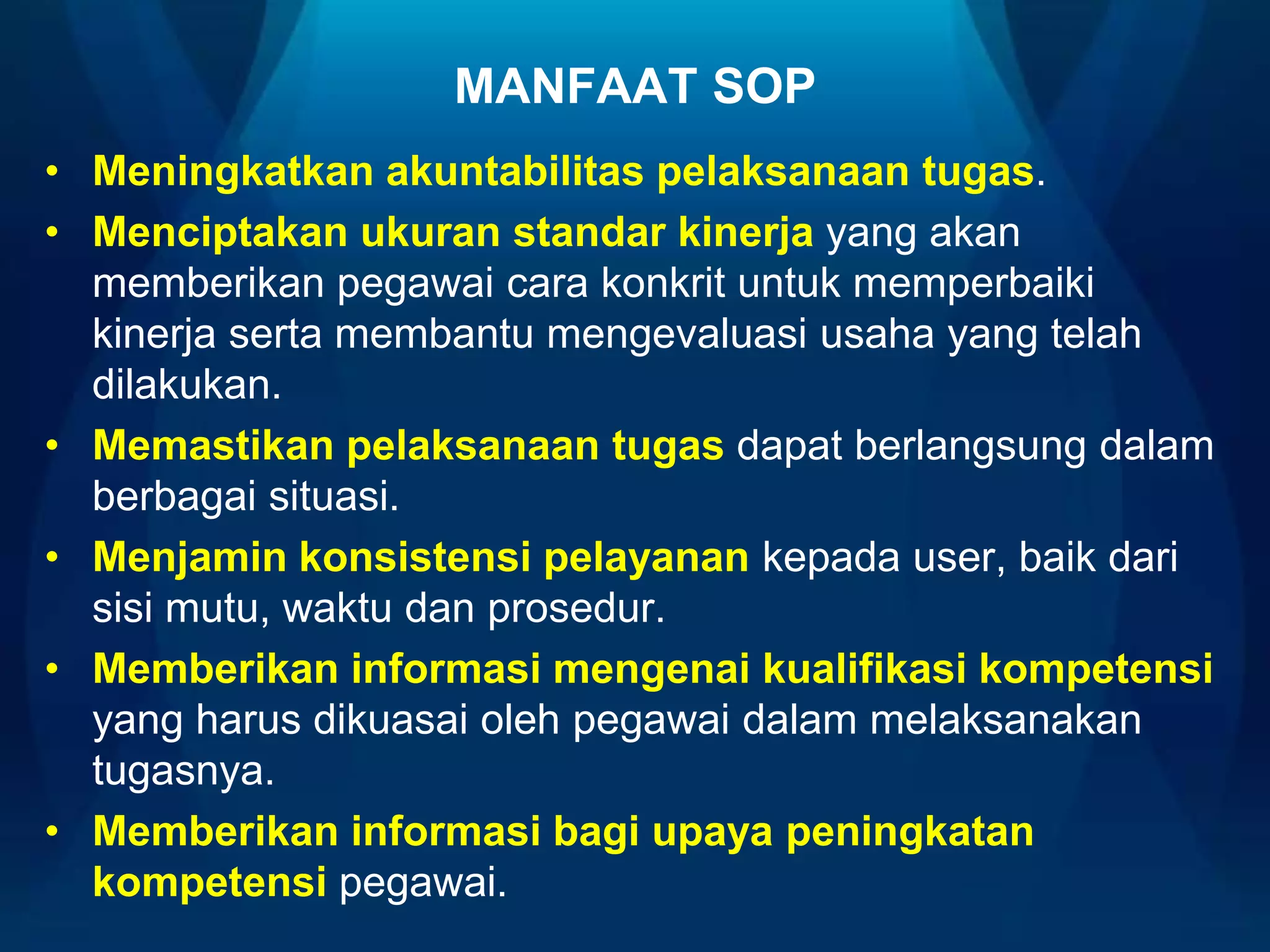 Menyusun Standard Operating Procedure (SOP) Sesuai KPI (SOP Base on KPI ...