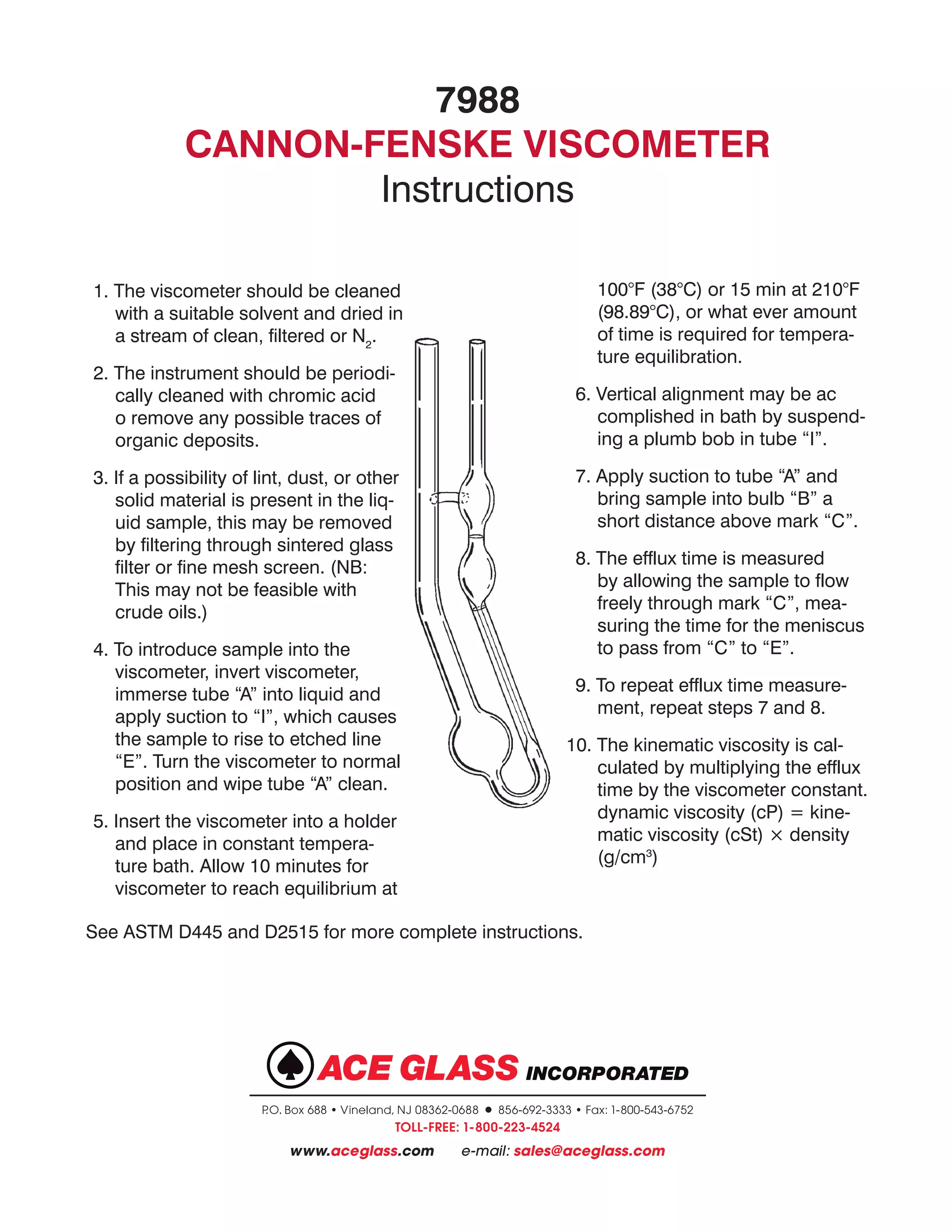 Sop cannon fenske-viscometer | PDF