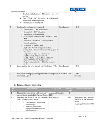 Sop collections payout computation invoice processing version 2. 1 | PDF