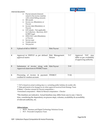 Sop collections payout computation invoice processing version 2. 1 | PDF