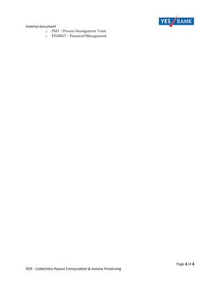 Sop collections payout computation invoice processing version 2. 1 | PDF