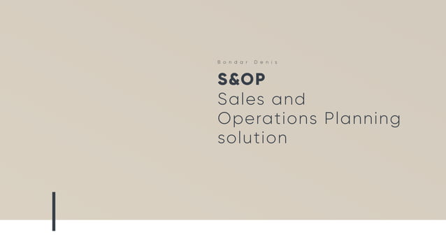 S&OP | PPT