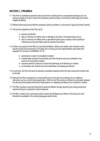 Sopep sample plan | DOC