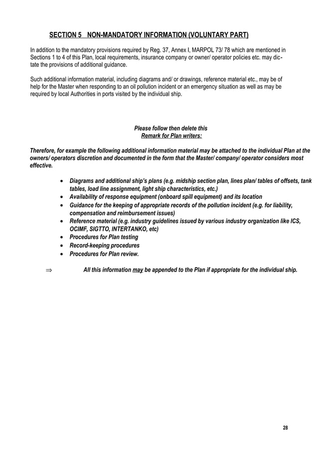 Sopep sample plan | PDF