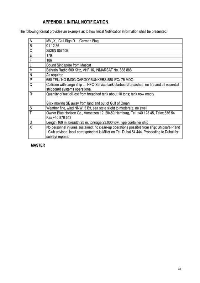 Sopep sample plan | PDF