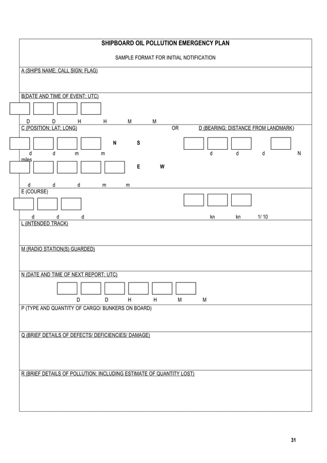 Sopep sample plan | PDF