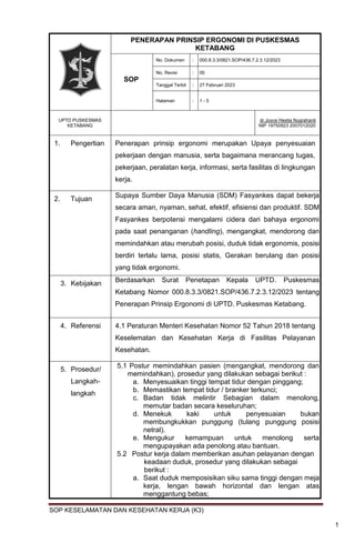 SOP ERGONOMI K3 Perkantoran FIX 2023.doc.. | DOC