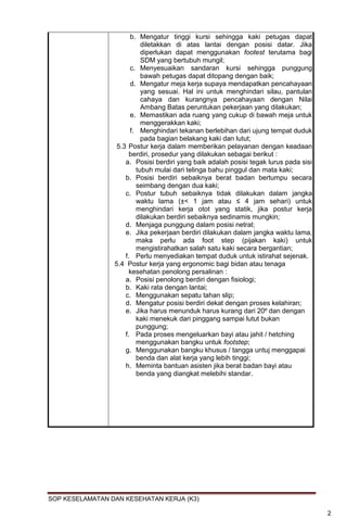 SOP ERGONOMI K3 Perkantoran FIX 2023.doc.. | DOC