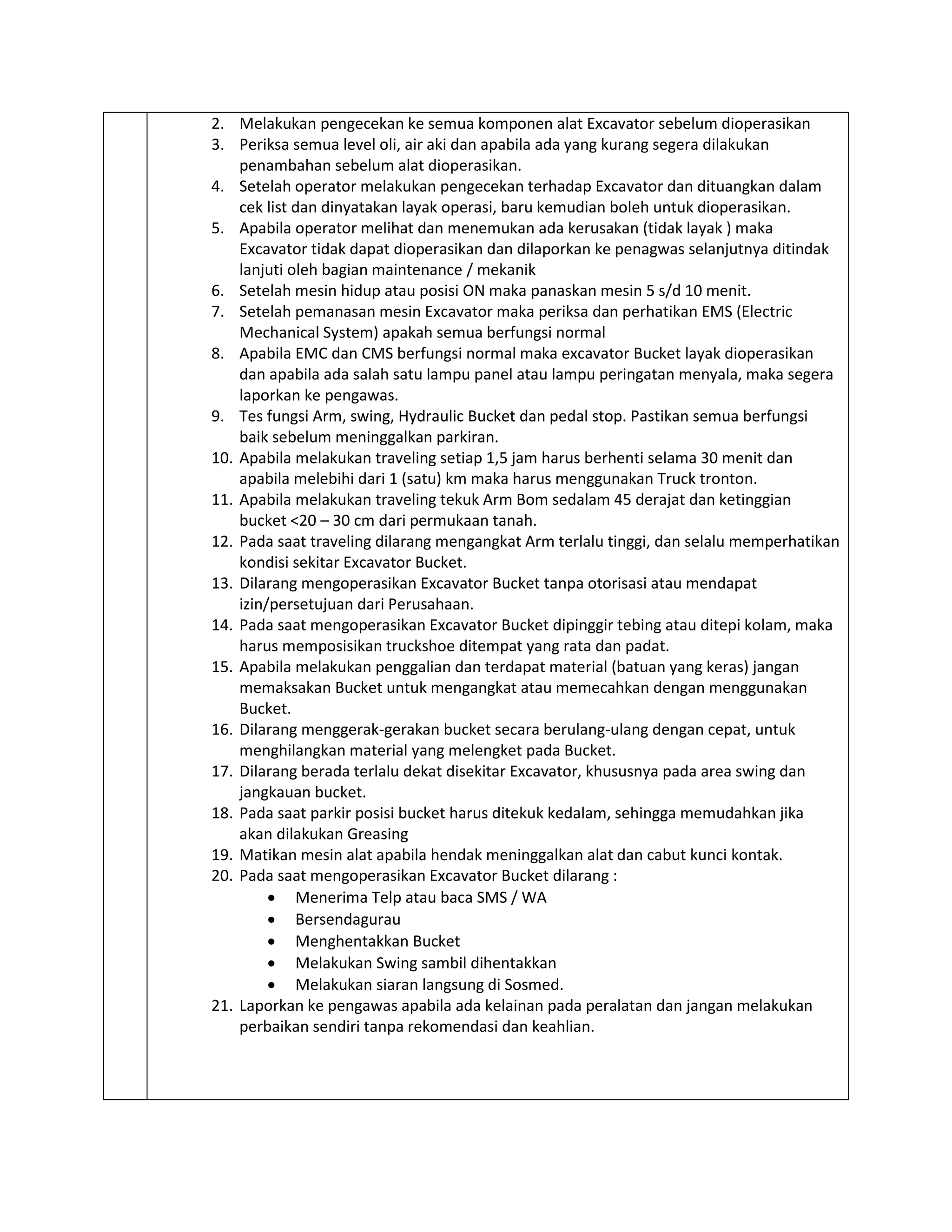 SOP EXCAVATOR.docx